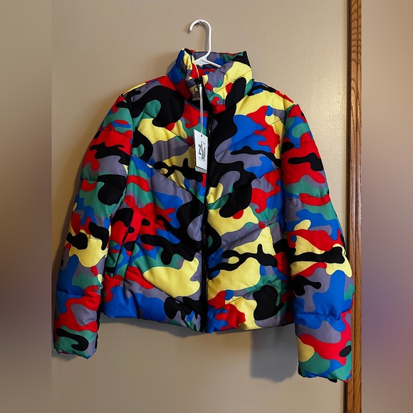 Jackets & Coats | Ziai Multicolored Camo Puffer Xl | Poshmark